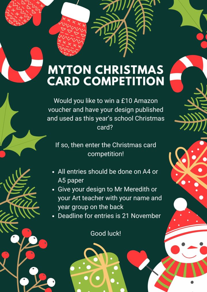 Christmas Card design competition - Myton School