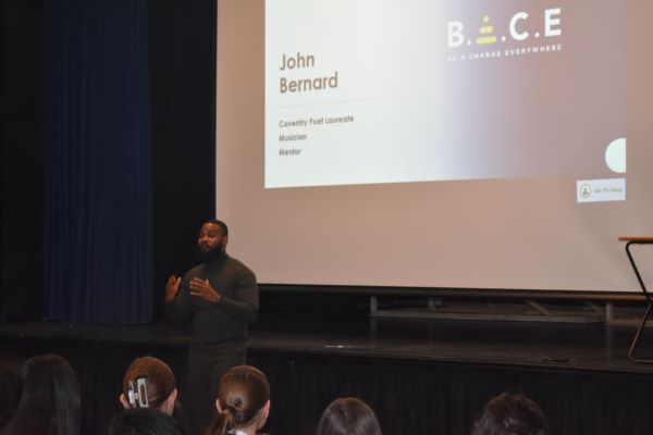 Visit from Coventry Poet Laureate John Bernard - Myton School