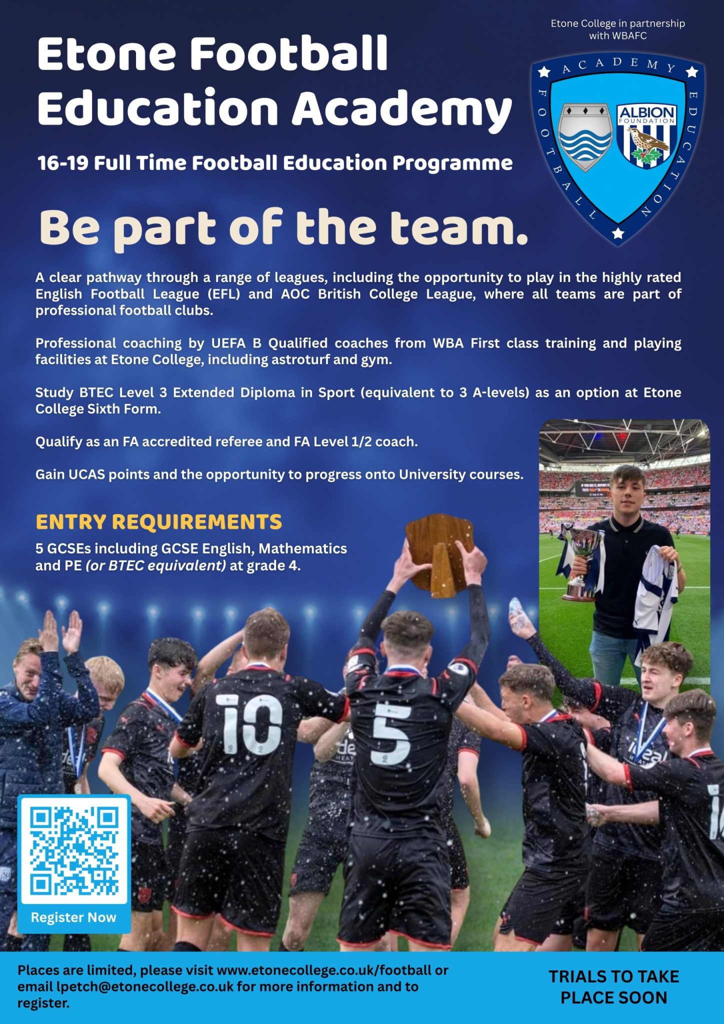 16-19 football education programme - Myton School