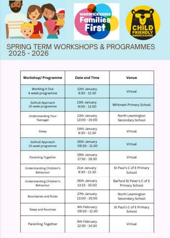 Spring Term workshops and programmes - Myton School