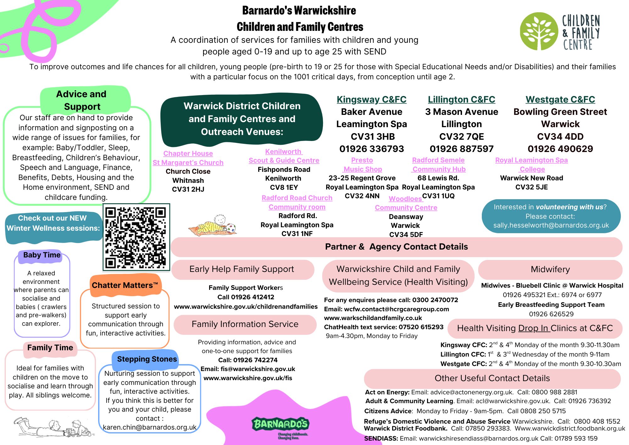 Children & Family Centres' February half term timetable - Myton School